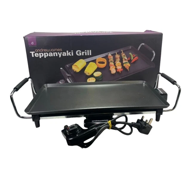 TEPPANYAKI ELECTRIC GRILL Andrew James AJ000040 Used Once VGC boxed £19 ...