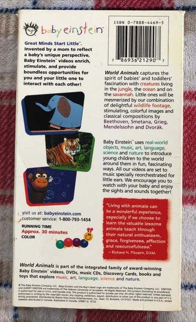 BABY EINSTEIN - WORLD ANIMALS | VHS TAPE, Tested/Working | WALT DISNEY ...