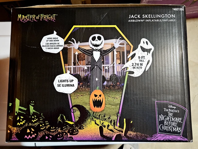NEW GEMMY 9FT Animated Jack Skellington Master of Fright Halloween ...