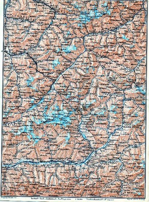 CARTA GEOGRAFICA ANTICA VALTELLINA ENGADINA 1905 Old map EUR 13,00 ...