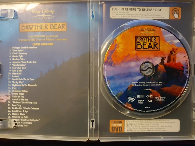BROTHER BEAR (DVD, 2003) Walt Disney Animated Film Region 4 FREE POST ...