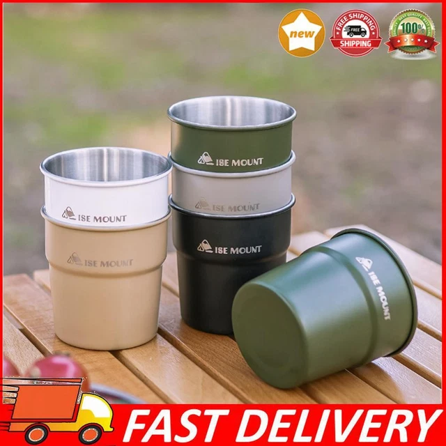 300ML TEA COFFEE Milk Mug Stackable Travel Cup Lightweight for Hiking ...