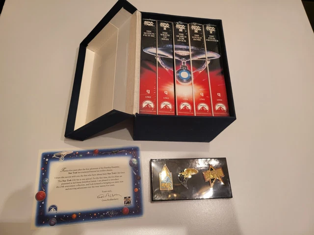 SEALED VINTAGE 25TH Anniversary COLLECTORS 5 VHS Star Trek gift set 3 ...