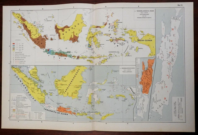 DUTCH EAST INDIES Indonesia Sumatra Java Borneo Celebes Timor c. 1925 ...