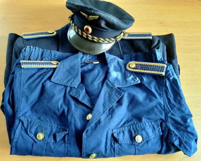 DDR DEUTSCHE REICHSBAHN Eisenbahn Uniform 4-Teilig Jacke, Mantel, Hemd ...