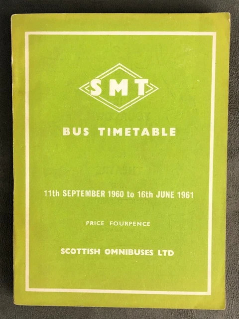 SMT SCOTTISH MOTOR Traction Omnibuses Bus Coach September 1960 1961 ...