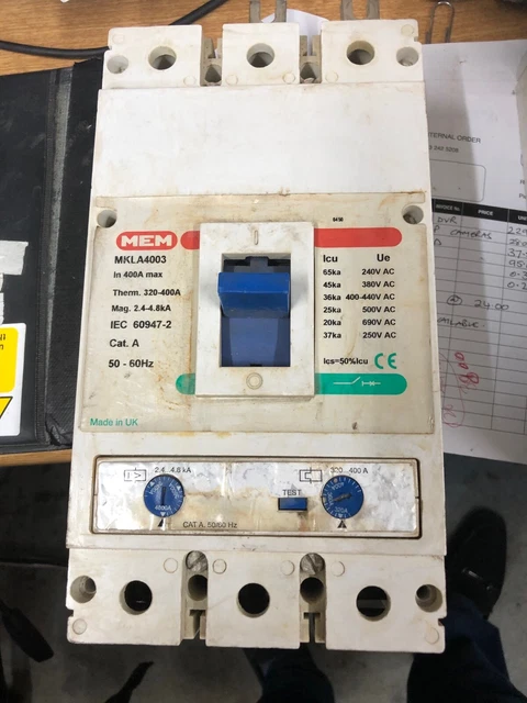MEM MCCB 50 Amp Triple Pole 50A 3 Phase Breaker Bill TLF503 Memshield 2 ...