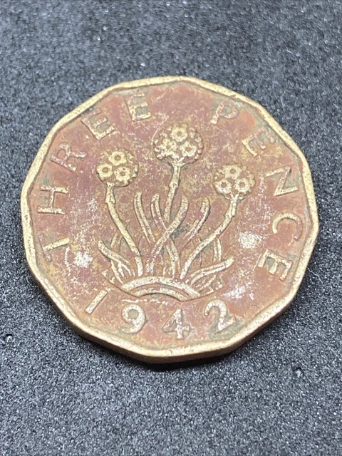 BRITISH 3 PENCE, THREE PENCE George VI, coin 1942. £1.00 - PicClick UK