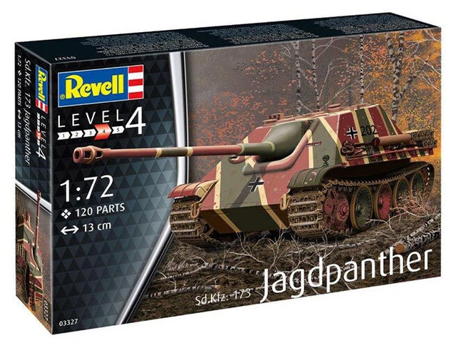 JAGDPANTHER SD.KFZ.173 RÉSERVOIR 1:72 Plastique Model Kit Revell EUR 26 ...