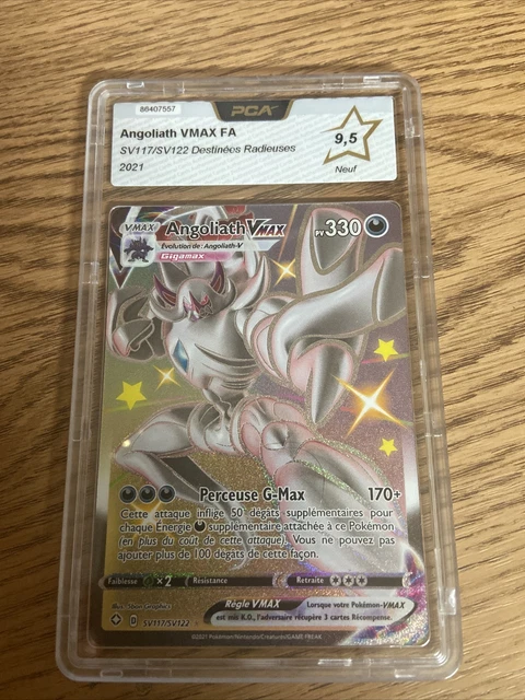 CARTE POKEMON ANGOLIATH VMAX Shiny SV117/SV122 PCA 9,5 Destinées ...