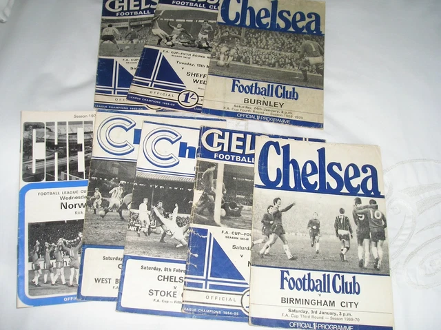 CHELSEA FOOTBALL CLUB PROGRAMMES 19 (NINETEEN) - 1960s & 1970s £2.00 ...