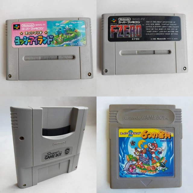 YOSHI'S ISLAND F-ZERO Nintendo Super GameBoy 1 SFC Super Mario Land 2 ...