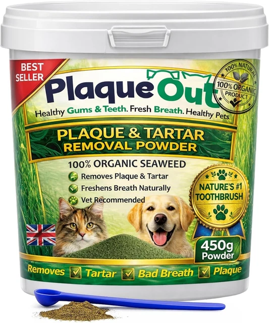 VET-RECOMMENDED 450G SEAWEED Dental Powder for Dogs & Cats - Fresh ...