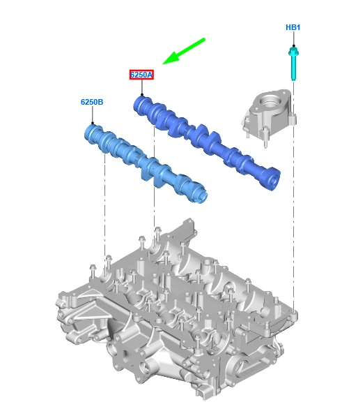 FORD MONDEO MK5 Einlassnockenwelle 1784210 CM5G-6A267-AA NEUES ECHTES ...