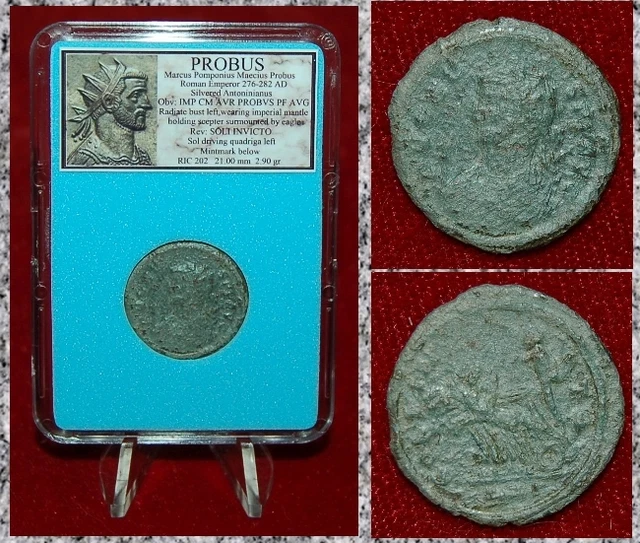 ANCIENT ROMAN EMPIRE Coin Of PROBUS Sol Driving Quadriga Reverse ...