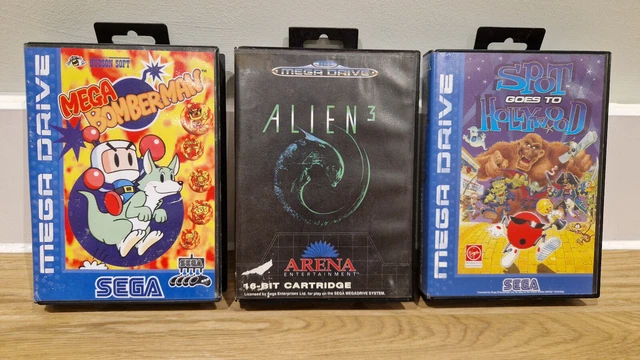 MEGA DRIVE - Mega Bomberman, Cool Spot Hollywood, Alien 3 - Retro ...