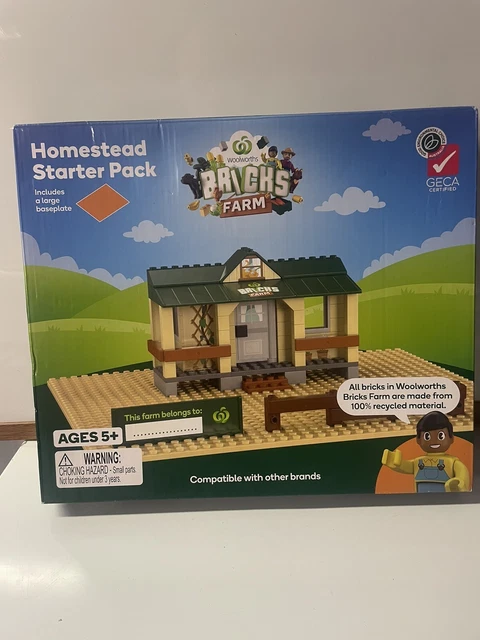 WOOLWORTHS BRICKS FARM Homestead House Starter Pack Unopened Sealed Box ...