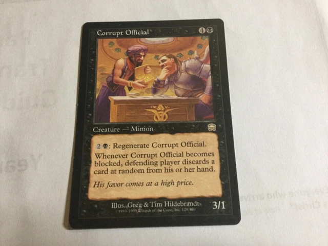 CORRUPT OFFICIAL A MTG Magic the gathering card EUR 12,12 - PicClick FR