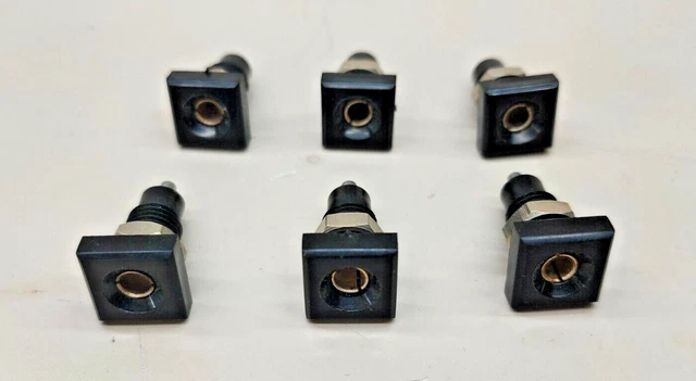QUANTITY OF 6 Vintage Black 4Mm Square Panel Mount "Banana" Sockets £5. ...