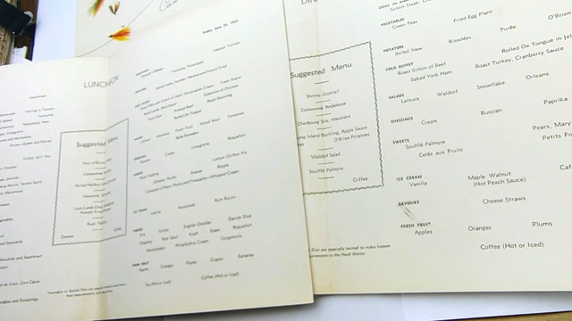 QUEEN MARY RMS 9 Menus June 1953, Cunard Line £29.00 - PicClick UK