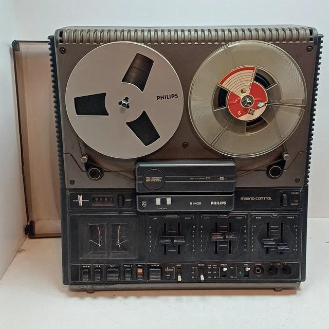 PHILIPS N4420 TAPE-RECORDER Reel-to-Reel 4-Track 3-Speed Magno-Control ...