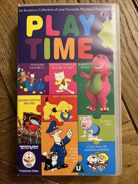 PLAY TIME - VHS Video Tape TV Kids Collection Barney / Postman Pat ...