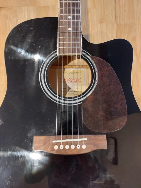 LIVINGSTONE LARGE ACOUSTIC guitar with equalizer and amplifier output ...