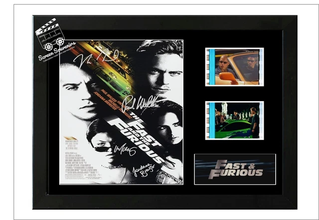 THE FAST AND the Furious Original film cell display Cast signed Amazing ...
