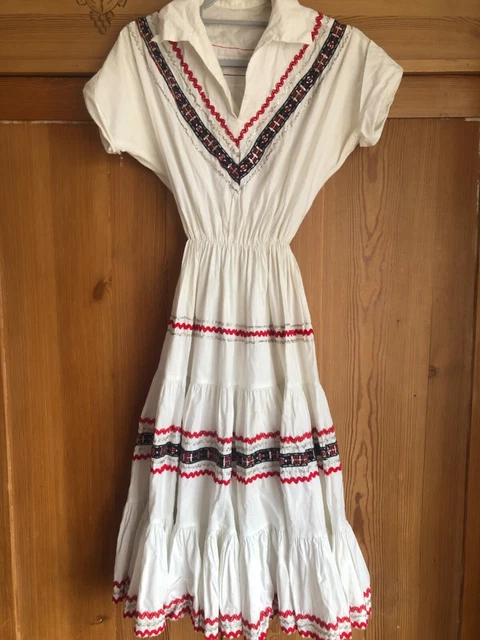 VINTAGE AMERICAN COUNTRY hoedown dress 1940s £51.00 - PicClick UK