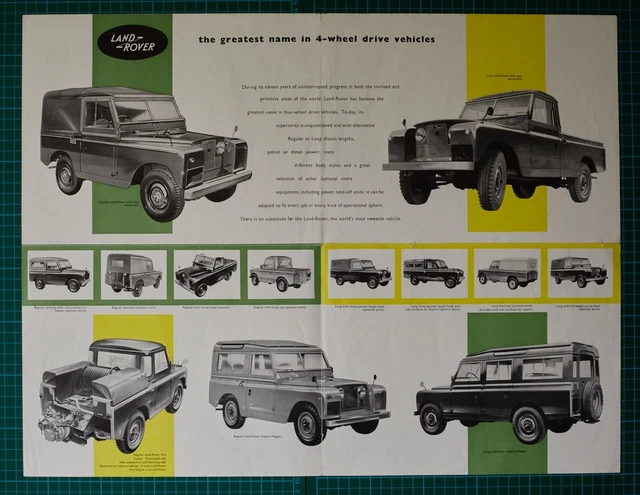 LAND ROVER SERIES 2, Large Fold Out Brochure/Poster Pub. 537/D £45.00 ...