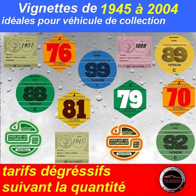 VIGNETTE PARE BRISE Ann e Production De 1945 2004 ALFA FIAT MASERATI VIGNETTE PARE BRISE Ann e Production De 1945 2004 ALFA FIAT MASERATI