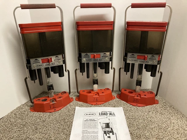 LEE LOAD-ALL 12 16 20 gauge Shotgun Shell Reloading Presses (lot of 3 ...