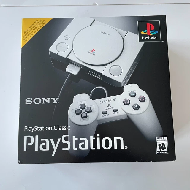 AUTHENTIC PLAYSTATION CLASSIC Mini Console PS1 in Box w/ Added Games ...
