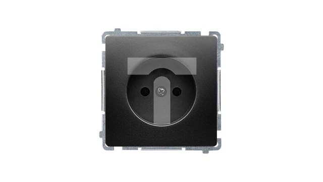 PRISE SIMON BASIC Plug sans mise à la terre (module), avec volets pour ...