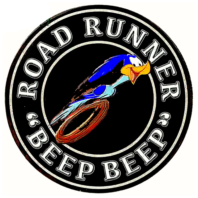 PLYMOUTH ROAD RUNNER Sign Sticker "Beep Beep** Round 5 Sizes $7.97 ...