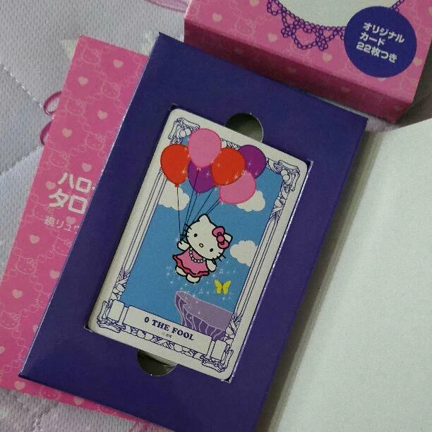 HELLO KITTY PLAYING Tarot Karten Fortune-Telling Karte Buch Sanrio Kawaii Selten EUR 184,92 ...