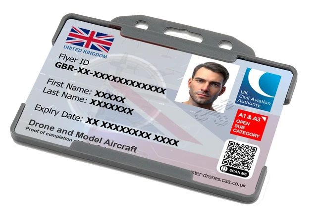 PERSONALISED DRONE FLYER Photo ID Card & Operator ID, Lanyard & Holder ...