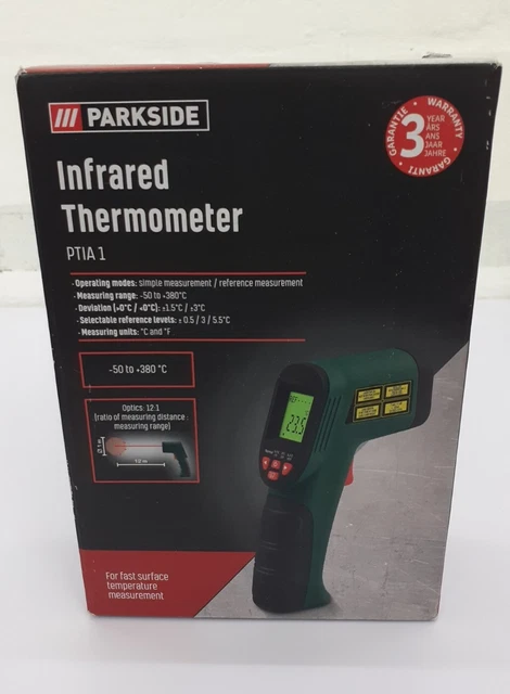 PARKSIDE INFRARED THERMOMETER Fast Surface Temperature Gun Measurement ...