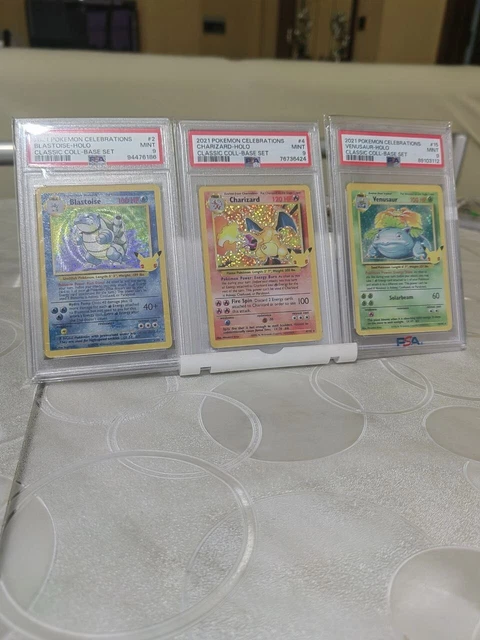 POKEMON 2021 CELEBRATIONS Charizard Venusaur Blastoise Trio Base Set Holo Psa 9 EUR 250,00 ...