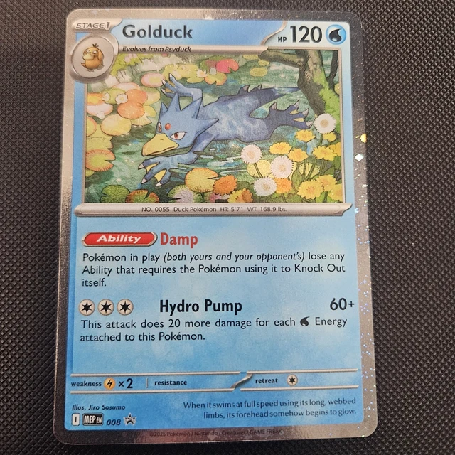 GOLDUCK 008 POKEMON TCG Mega Evolution Black Star Promo Cosmo NM (with ...