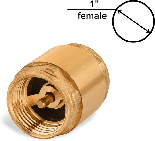 BRASS ONE WAY Check Valve 1 inch Backflow Preventer Female NPT 1 Inch ...
