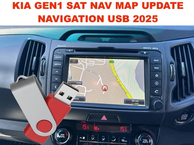 KIA HYUNDAI GEN 1 Sat Nav USB 2025 UK and Europe Map Update + Firmware ...