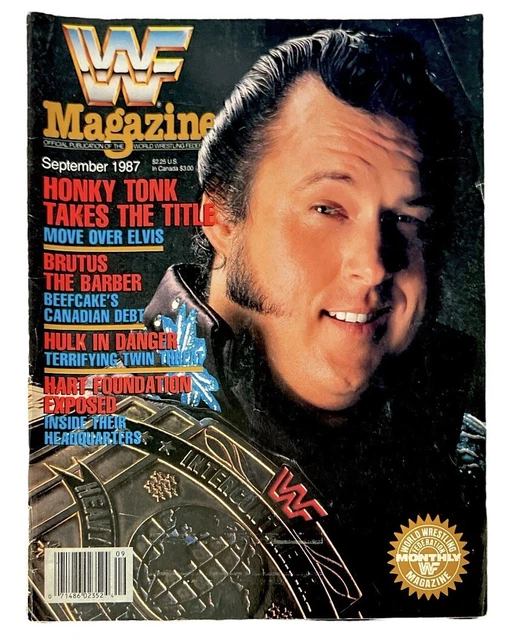 WWF HONKY TONK Man September 1987 Wrestling Magazine Fully Complete ...