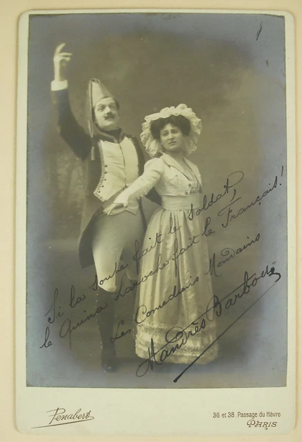 AUTOGRAPHE ALEX MANDÈS et Suzanne Barbou Quina Laroche Cinéma Comédiens ...