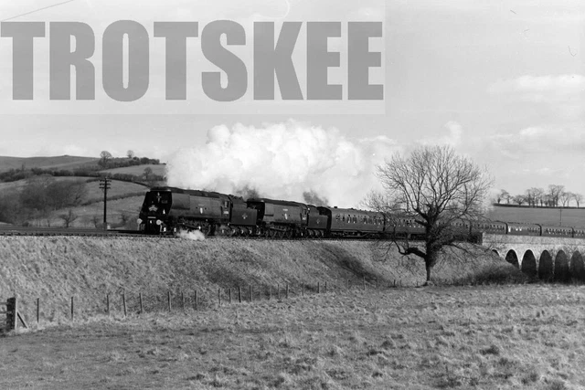 NEGATIVE BR BRITISH Railways Steam Loco 34006 Class WCBB Shepton Mallet ...