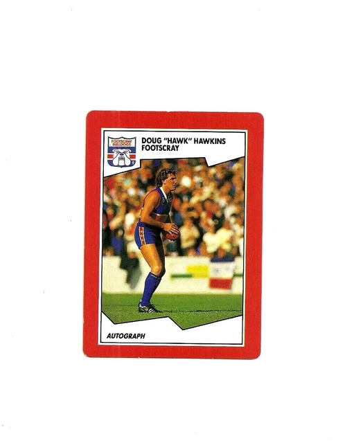 SCANLENS 1989 VFL/AFL FOOTBALL CARD #88 Doug Hawkins MINT (Footscray ...