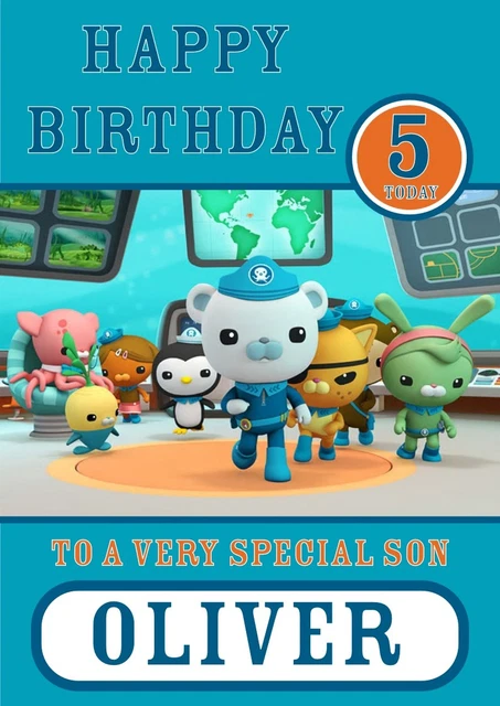 PERSONALISED BIRTHDAY CARD Octonauts any name/age/relation. £2.95 ...