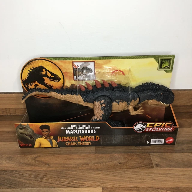 MATTEL JURASSIC WORLD Gigantic Trackers Mapusaurus Dinosaur Figure Ages ...