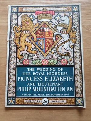 WEDDING OF PRINCESS Elizabeth And Philip Mountbatten Souvenir Programme 1947 EUR 1,15 - PicClick FR