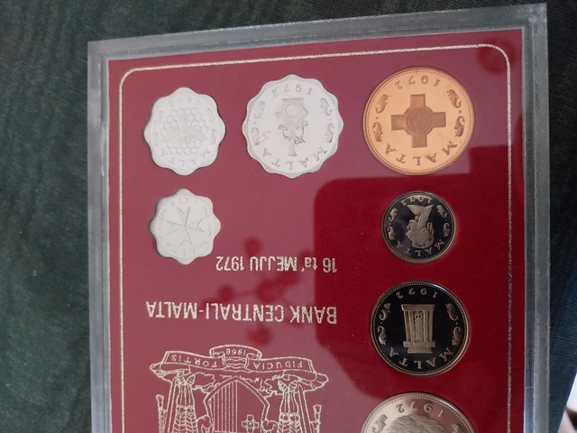 MALTA 1972 DECIMAL Proof Coin Collection Set from 2 Mils to 50 Cents Royal Mint £26.72 - PicClick UK